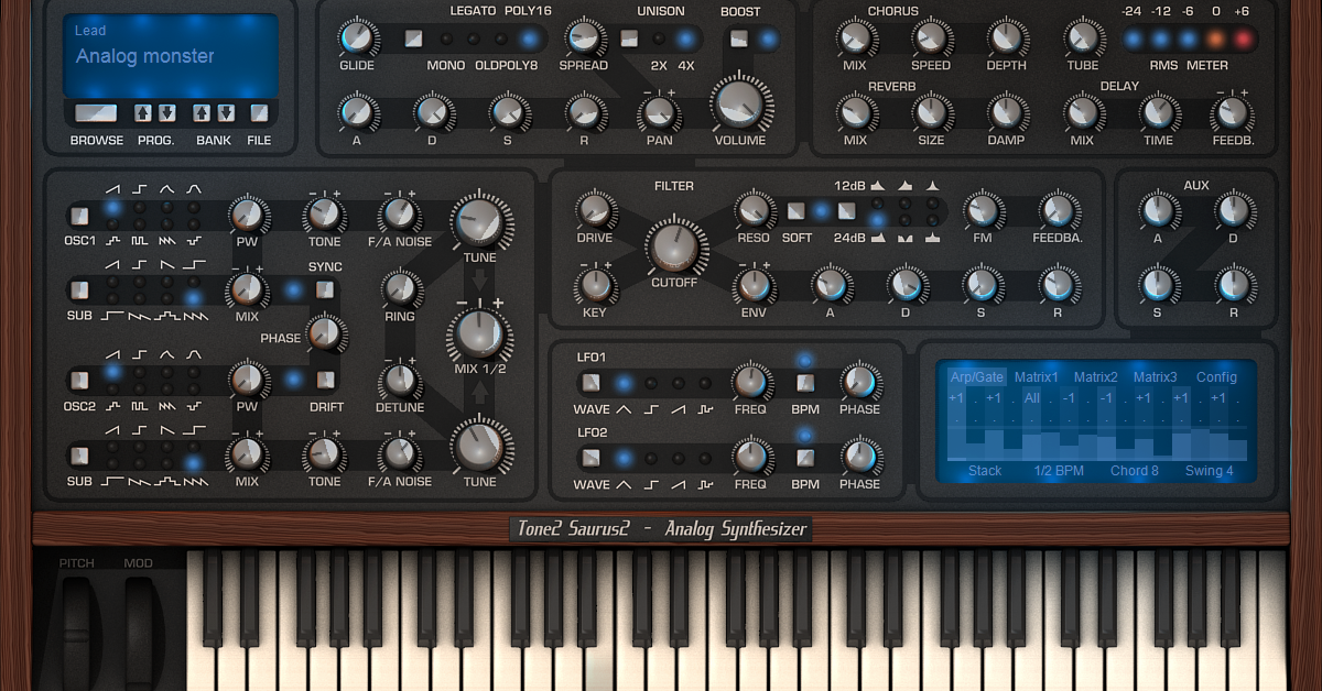 Tone2 Saurus 2 - Synthesizer Plug-in | Beat