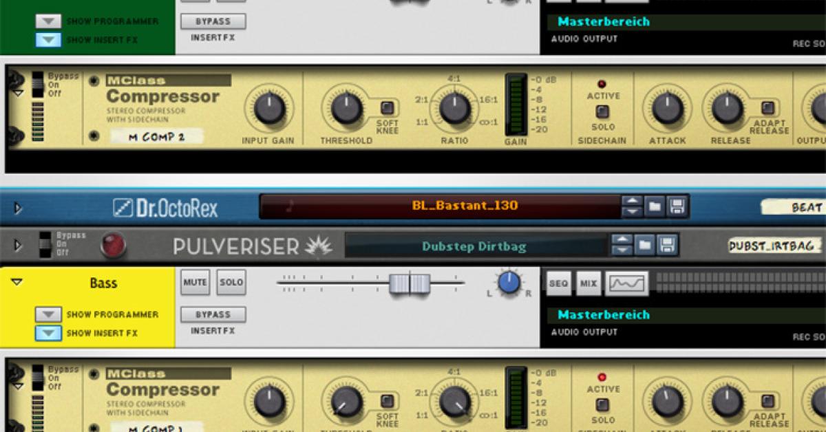 Video-Tutorial: Reason Drummachine Redrum als Sidechain-Zentrale nutzen