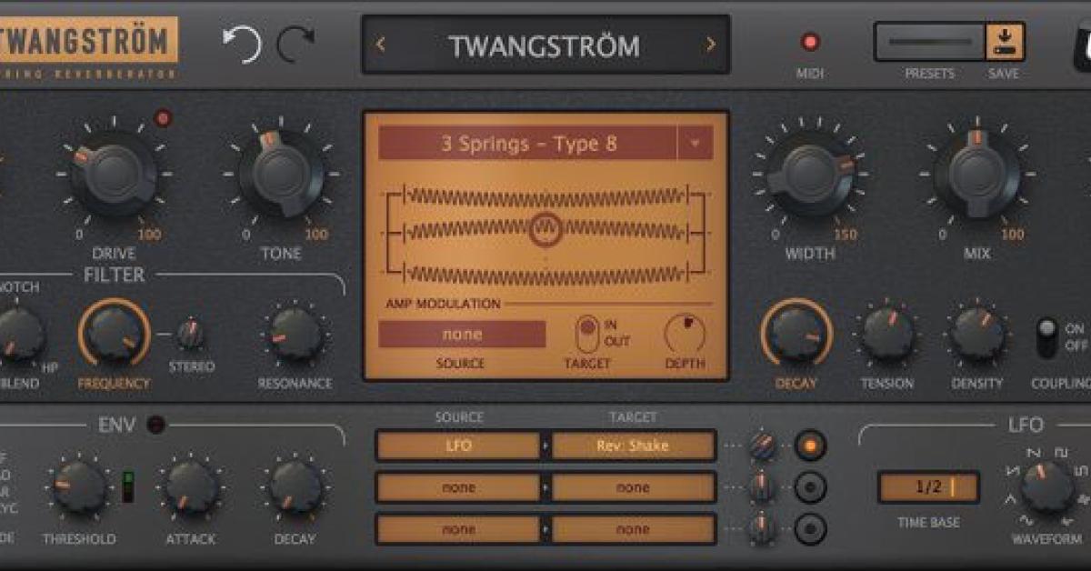 u-he Twangström: Spring Reverb jetzt erhältlich