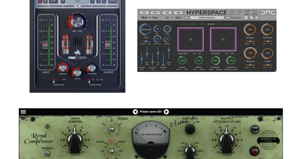 United Plugins stellen FireCobra, HyperSpace und Royal Compressor vor