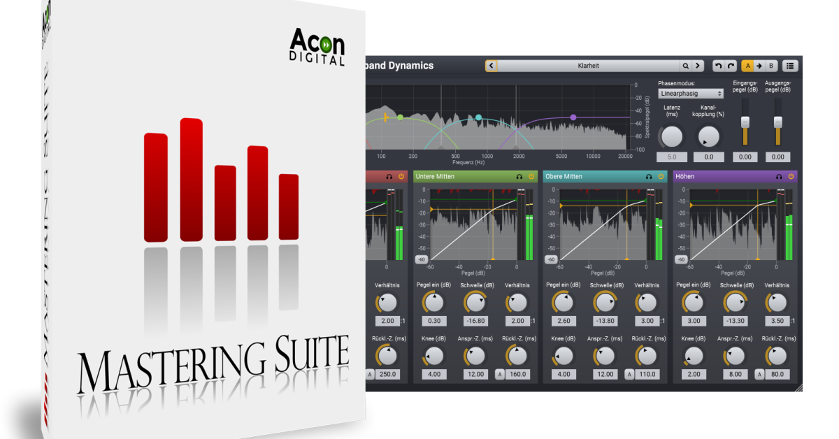 Druck, Transparenz und Catalina-ready: Mastering Suite von Acon Digital