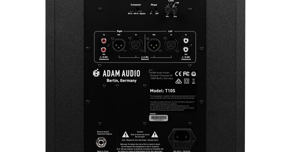 Test: ADAM Audio T10S - Subwoofer für T5V und T7V Monitorboxen