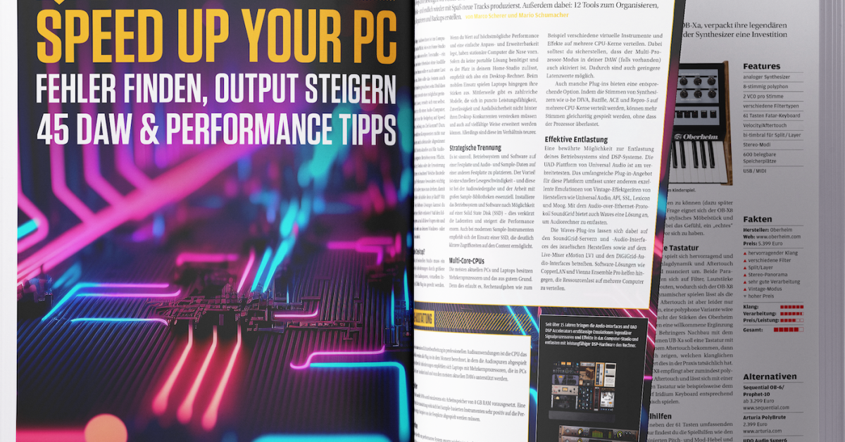 PC für Audio optimieren – plus 45 DAW & Performance Tipps