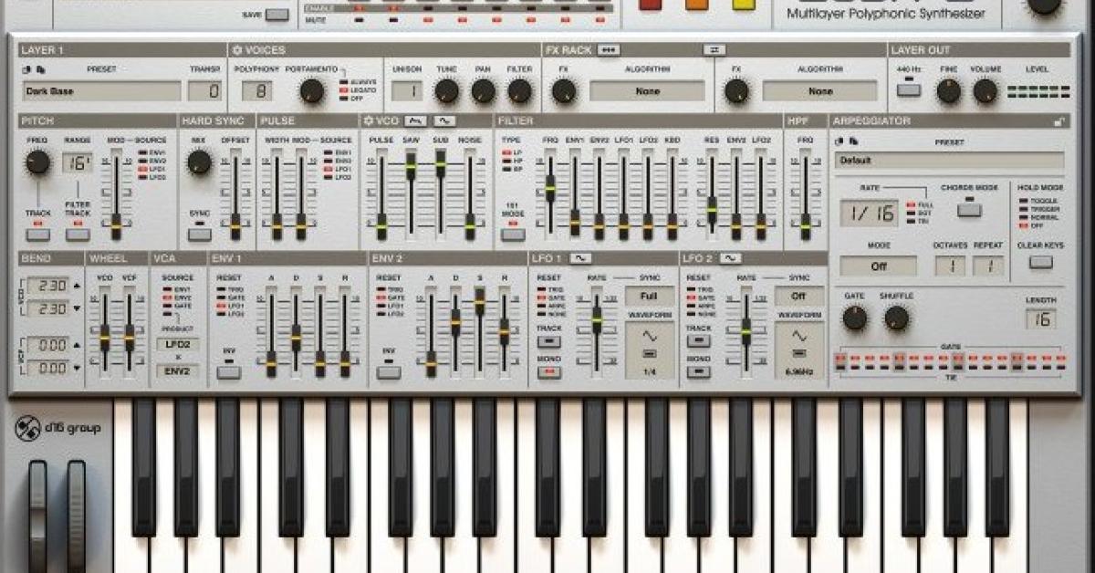 Über 1600 Presets in Roland-Synthesizer-Emulation von D16 Group